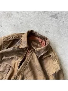 Jackets & Coats | Vintage Brown Leather Flight Jacket | Poshmark